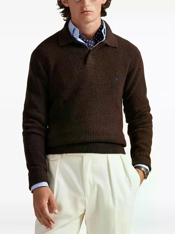 Polo Ralph Lauren Waffle-knit Polo-collar Sweater