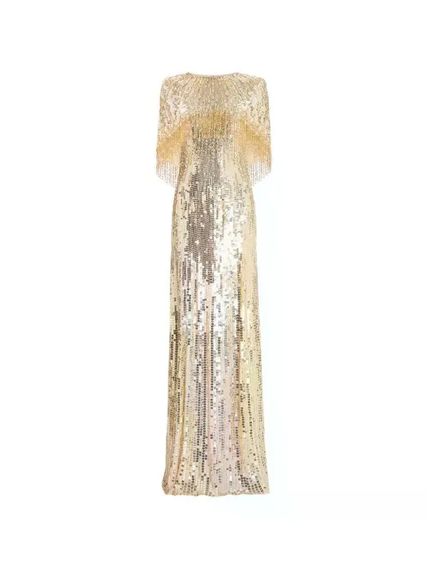 Jenny Packham Blake Sequin-embellished Maxi Dress - Gold