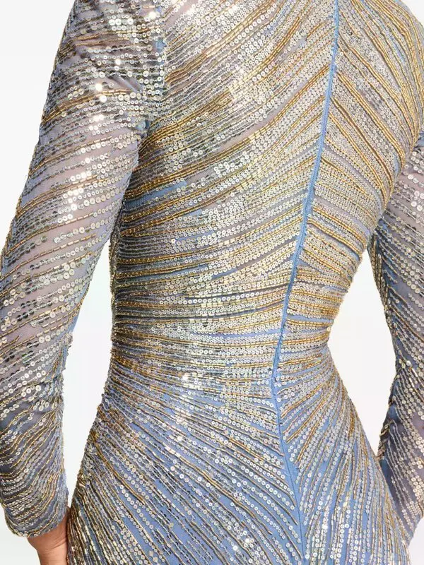Jenny Packham Wiona Sequin-embellished Gown - Blue