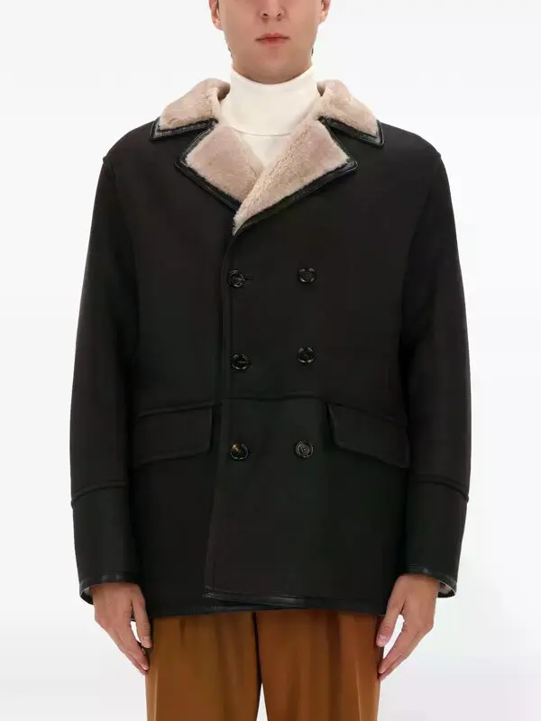 BOSS Fur Collar Double-breasted Jacket