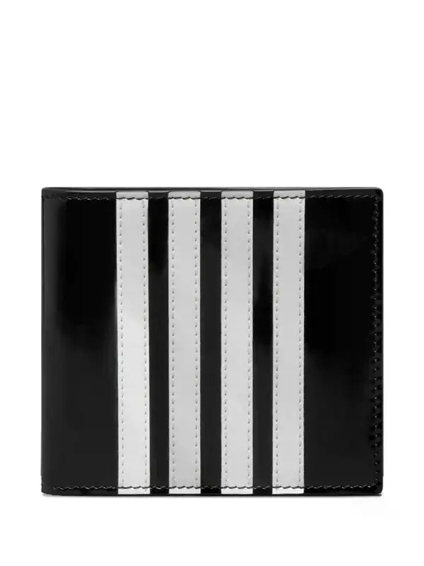 Thom Browne Leather 4-bar Strip-detail Wallets - Black
