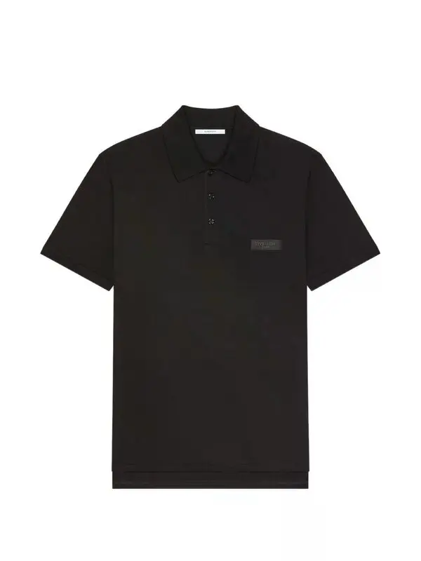Givenchy Logo-patch Polo Shirt - Black