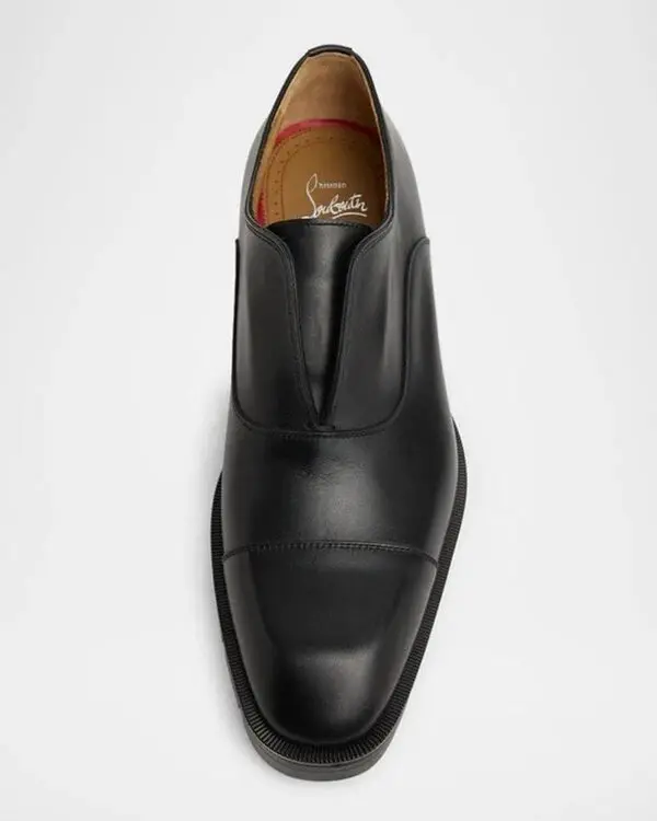 CHRISTIAN LOUBOUTIN Alpha Lion Flat Cap-toe Lug-sole Loafers