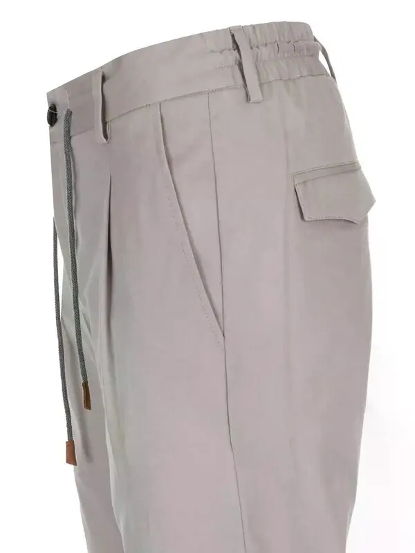 Eleventy Drawstring-fastening Pleated Trousers