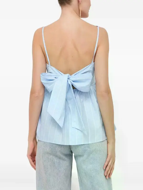 TWINSET Striped Top With Bow Detail