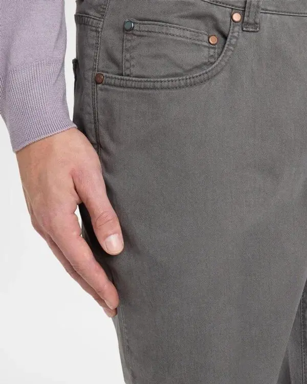Boglioli Slim Straight-leg Cotton-blend Trousers - Beige