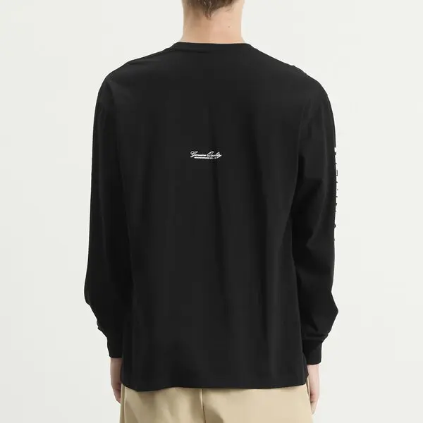 NEIGHBORHOOD Ls-1 Distorted Logo Long Sleeve T-shirt - Black