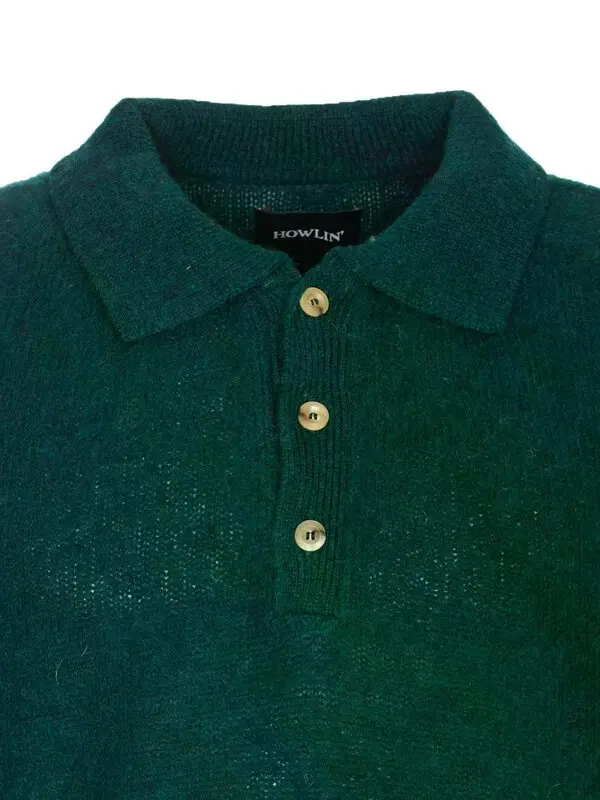 Howlin' Ghost Button-collar Polo Shirt