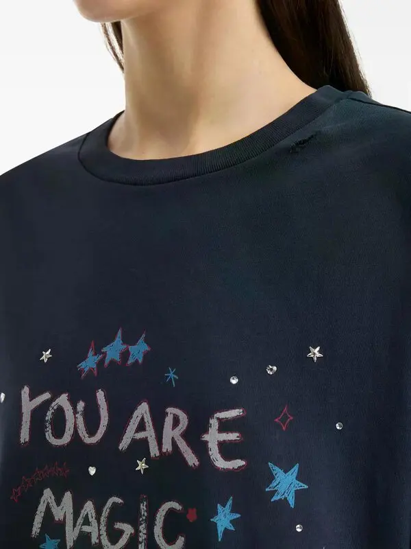 B+AB Slogan-print Long-sleeve T-shirt