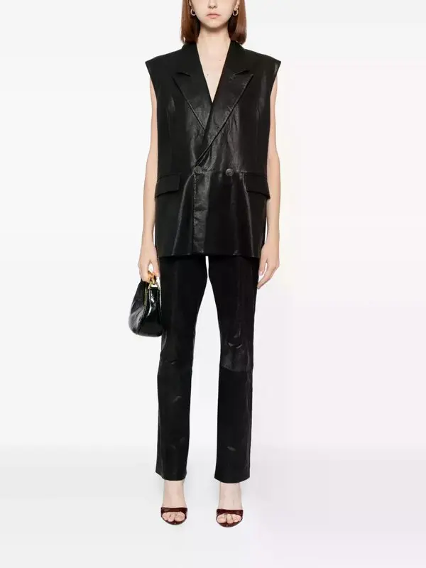 Cynthia Rowley Leather Waistcoat