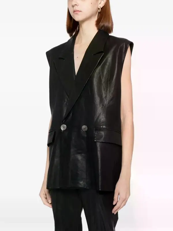 Cynthia Rowley Leather Waistcoat