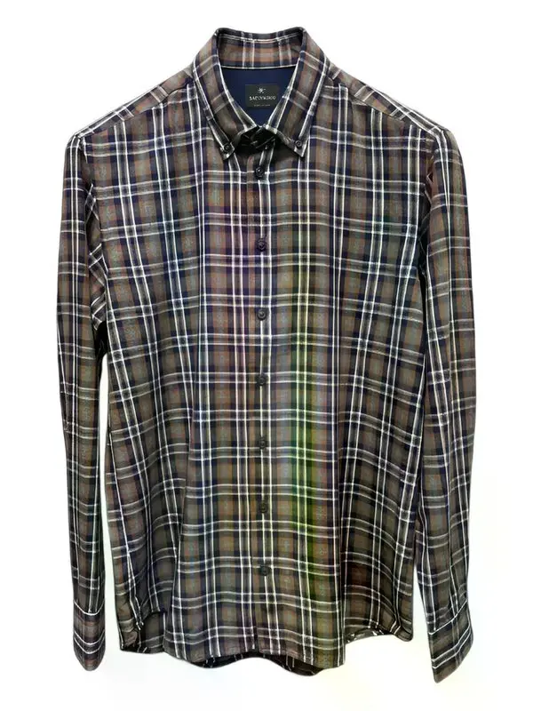 BASTONCINO Plaid-pattern Shirt - Brown