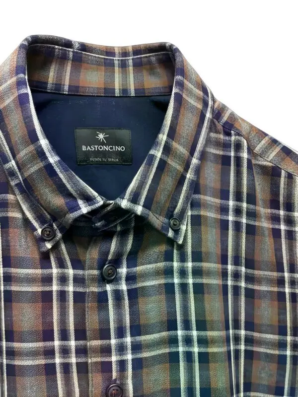 BASTONCINO Plaid-pattern Shirt - Brown