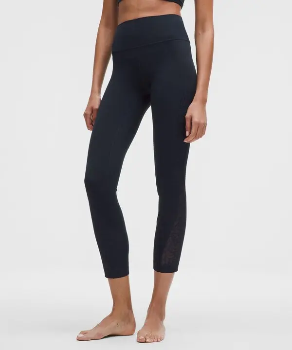 Lululemon Paisley Lace Overlay Tight 25 - True Navy