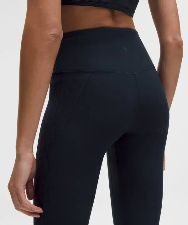 Lululemon Paisley Lace Overlay Tight 25 - True Navy