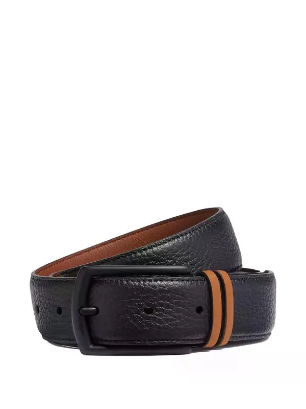 Zegna Leather Belt - Black