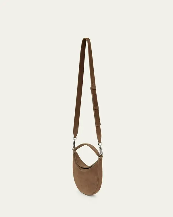 WE-AR4 The Eclipse Suede Crossbody Bag - Dune