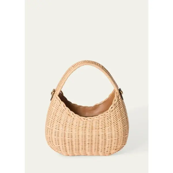 Miu Miu Wander Woven Rattan Top-handle Bag