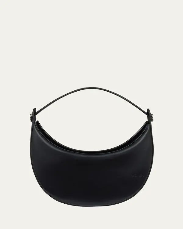 WE-AR4 The Eclipse Polished Leather Crossbody Bag - Black