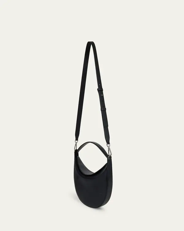 WE-AR4 The Eclipse Polished Leather Crossbody Bag - Black