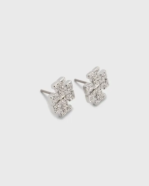 Tory Burch Icon Pavé Stud Earrings