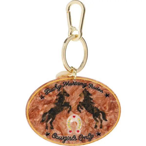 SOLAR ECLIPSE Hand-painted Rodeo Charm - Brown