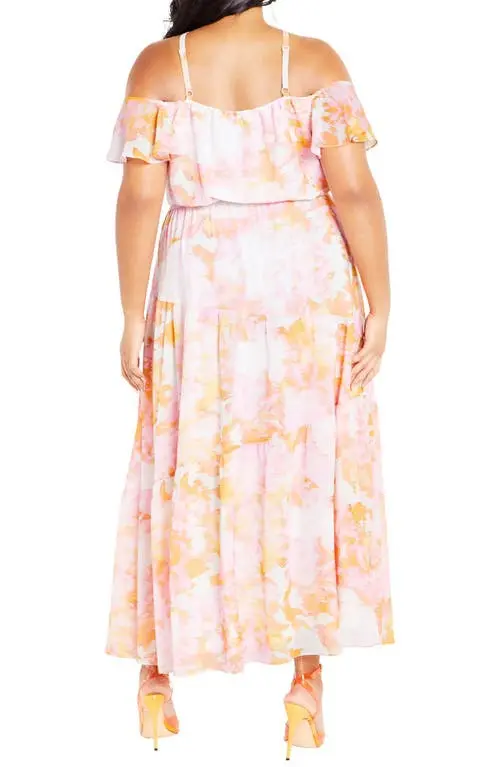 City Chic Vera Cold Shoulder Maxi Dress