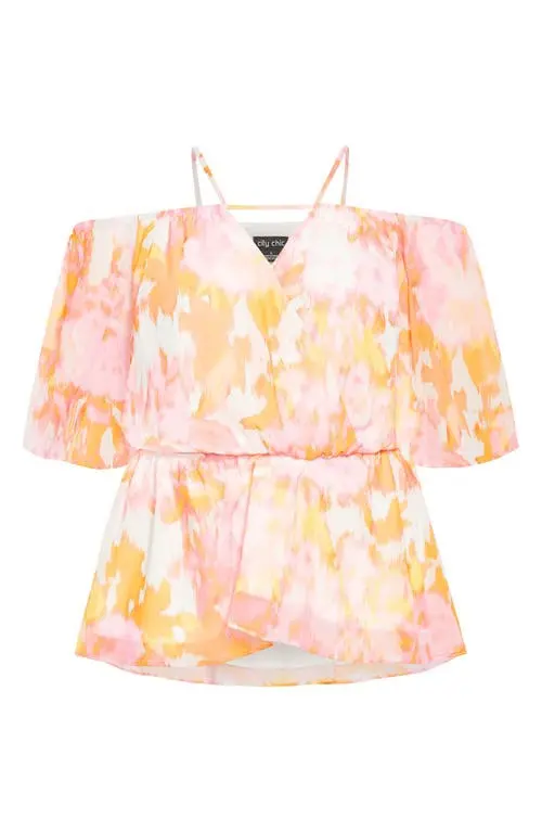 City Chic Sunset Belted Top