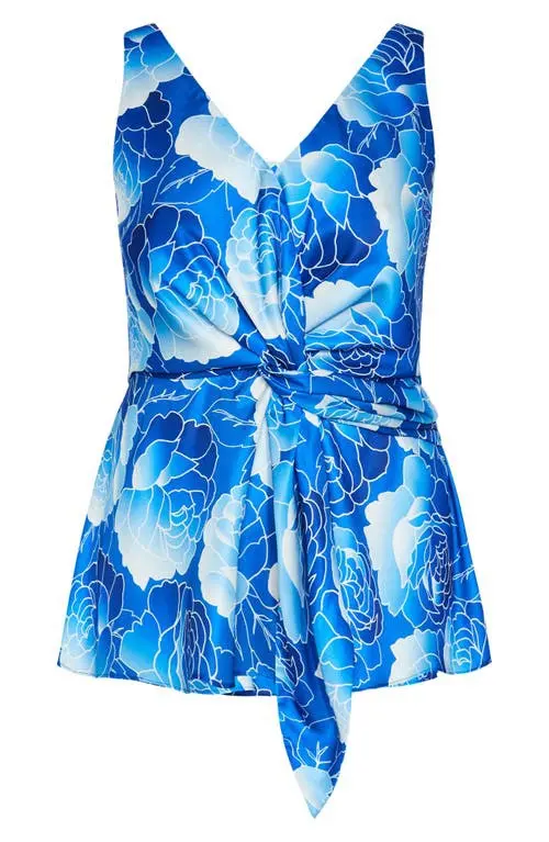 City Chic Serena Twist Floral Tank
