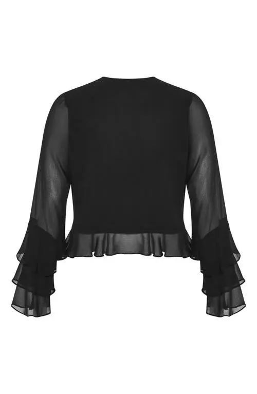 City Chic Trixie Ruffle Peplum Top