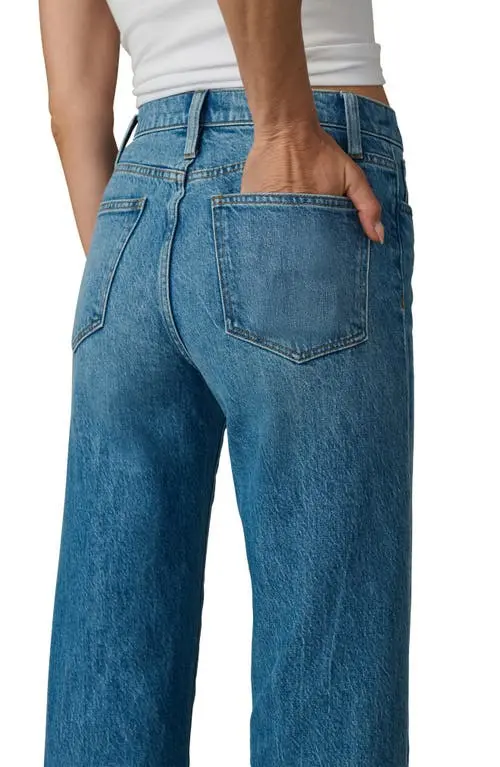 Joe's Jeans The Blake High-rise Wide Leg Crop Jeans With Raw Hem - Graceful