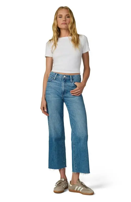 Joe's Jeans The Blake High-rise Wide Leg Crop Jeans With Raw Hem - Graceful