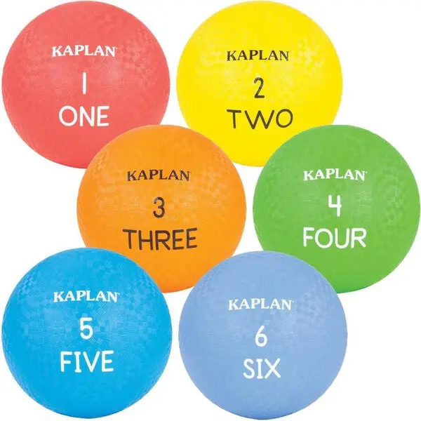 KAPLAN EARLY LEARNING COMPANY Set Of Six Playground Balls - Multicolored