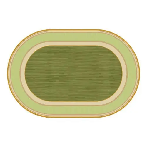 KAPLAN EARLY LEARNING COMPANY Sense Of Place Lowland Stripe Carpet4' X 6' Oval - Green