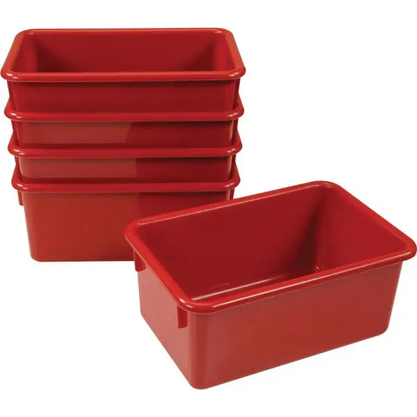 KAPLAN EARLY LEARNING COMPANY Colo Storage Binset Of 5 - Red