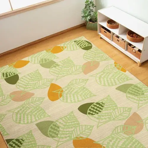 KAPLAN EARLY LEARNING COMPANY Sense Of Place Leaf Carpet4' X 6' Rectangle