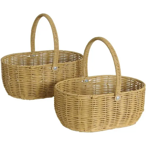 KAPLAN EARLY LEARNING COMPANY Wicker Storage Basketset Of 2 - Brown