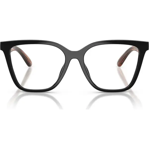 Emporio Armani 54mm Cat Eye Optical Glasses - Shiny Black/clear