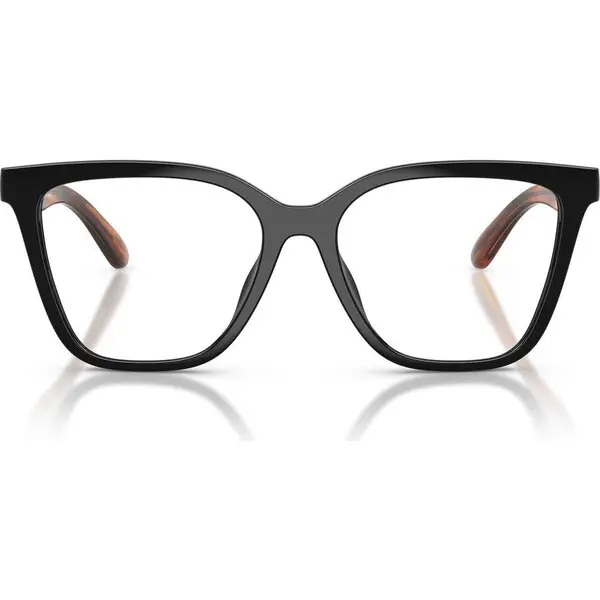 Emporio Armani 54mm Cat Eye Optical Glasses - Shiny Black/clear