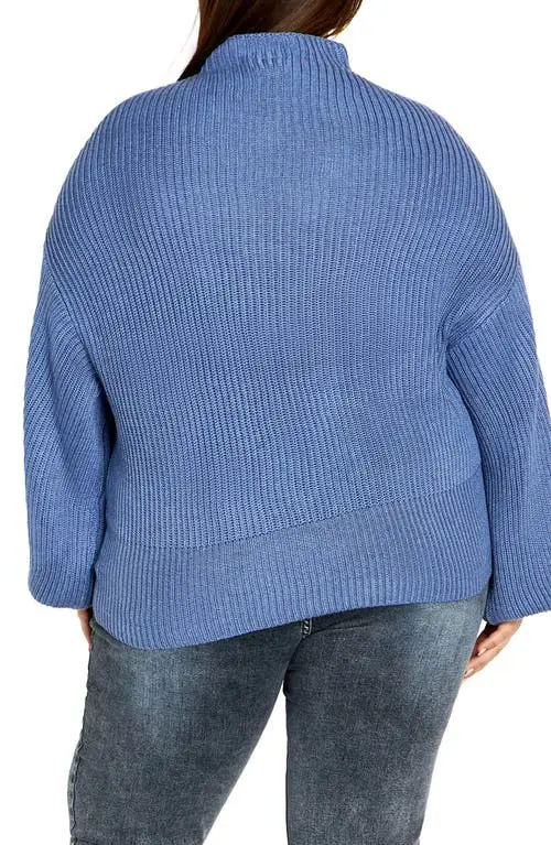 City Chic Halo Funnel Neck Rib Sweater