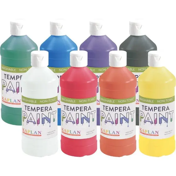 KAPLAN EARLY LEARNING COMPANY Kaplan Washable Tempera Paint16 Ozset Of 8 - Multicolored