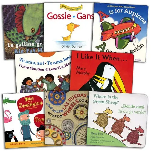 KAPLAN EARLY LEARNING COMPANY Bilingual Board Books Assortmentset Of 8 - Multicolor