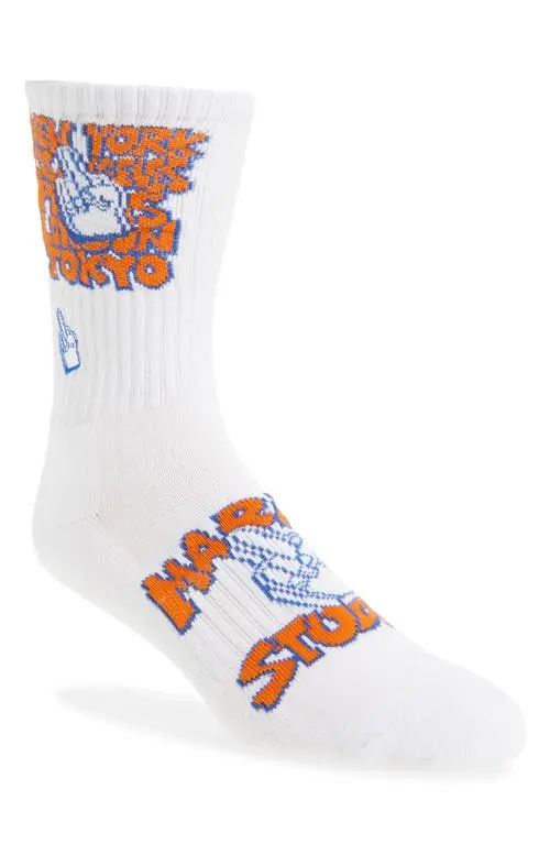 MARKET All City Cotton Blend Crew Socks - White
