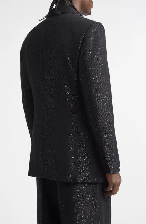 TOM FORD Sequin Light Double Breasted Wool Blend Bouclé Blazer