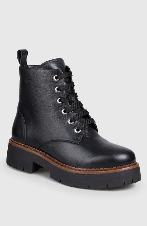 MANELA Ibiza Lace Up Bootie - Black