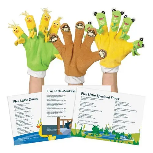 KAPLAN EARLY LEARNING COMPANY Hand Gloves Set Of 3 Storybook Favorites - Multicolored