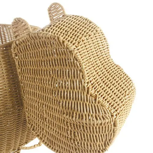 KAPLAN EARLY LEARNING COMPANY Hippo Washable Wicker Floor Basket