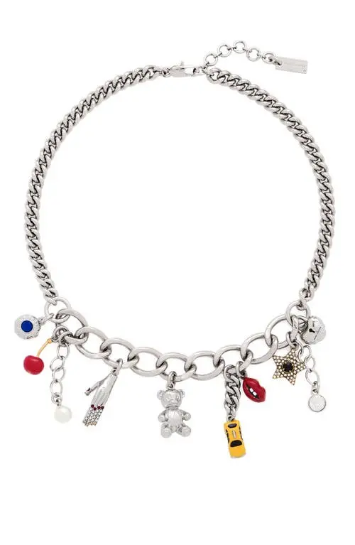 Marc Jacobs Trinket Charm Necklace - Silver/multi