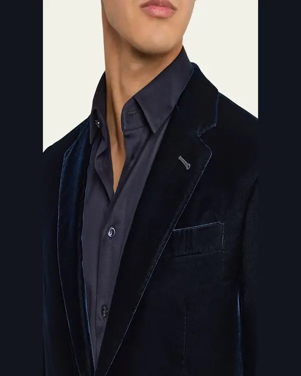 Giorgio Armani Velvet Notch Lapel Dinner Jacket
