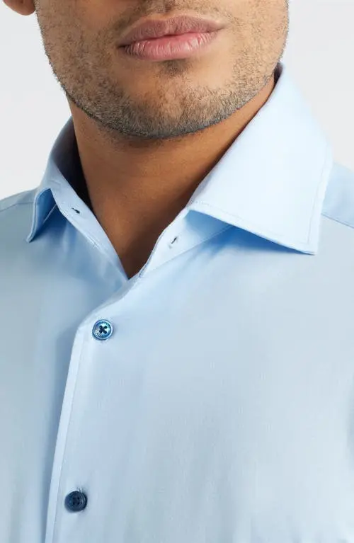 Bugatchi James Ooohcotton® Solid Button-up Shirt - Sky